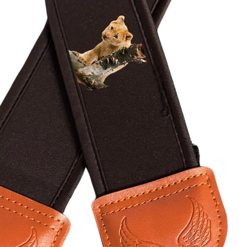Neoprene Camera Strap – Lion Cub – Wild Aviothic